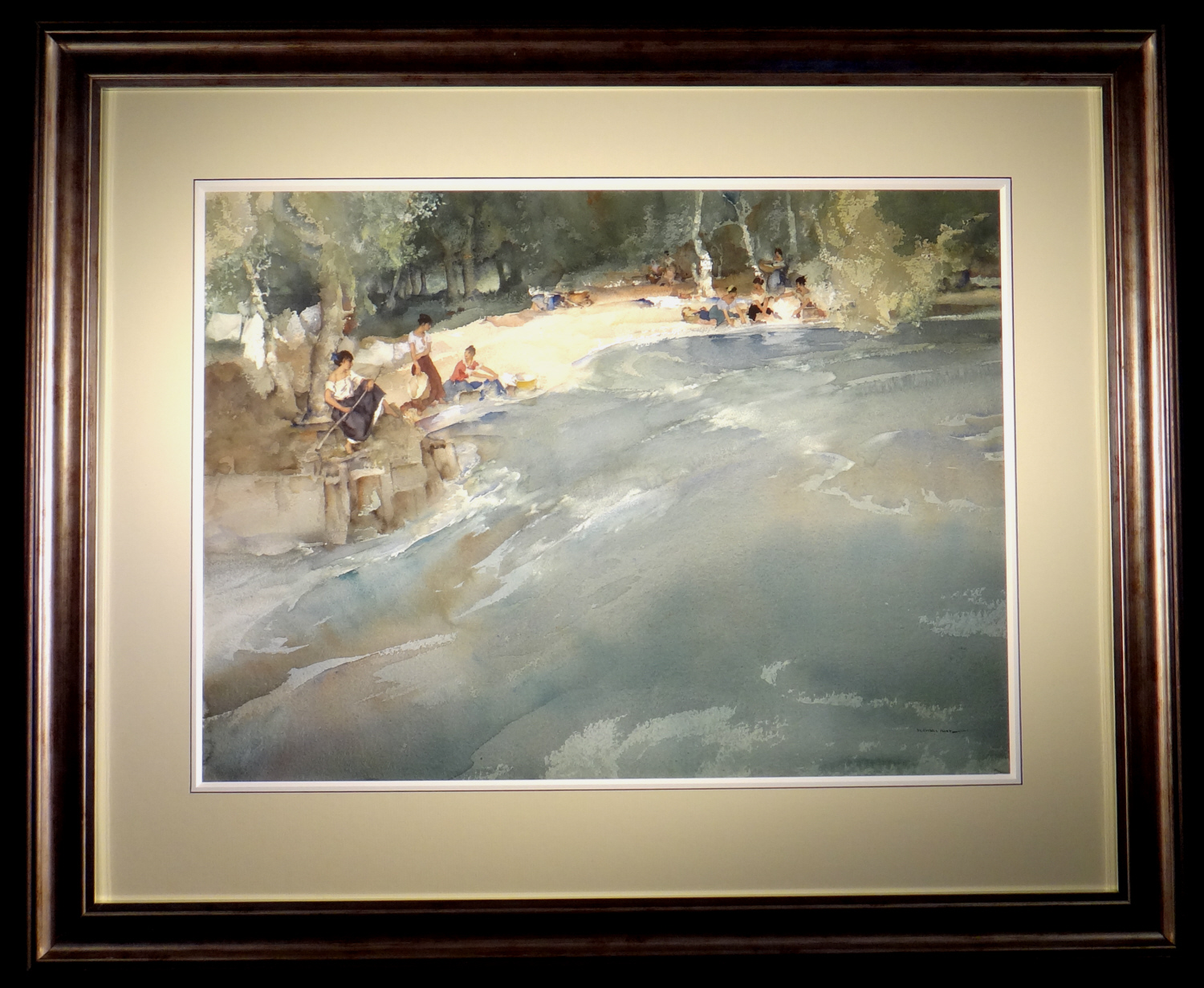 russellflint-originalpainting-washerwomen, France